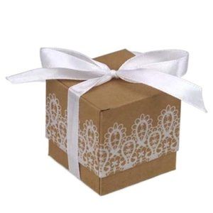 Unbranded | Other | Small Square Cardboard Gift Boxes 5pc Set Print ...